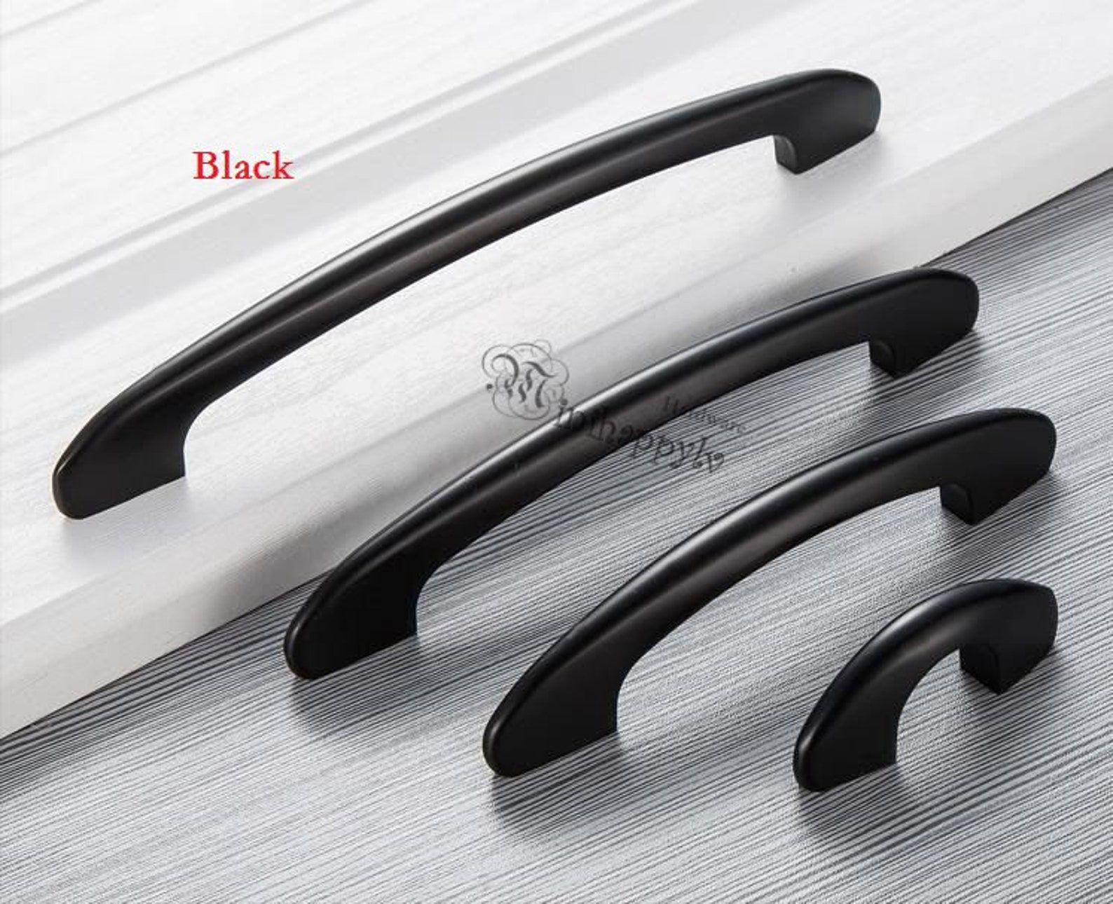 1.253.78 5 6.3 Black Drawer Pulls - Etsy