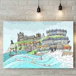 Washed up in Whitby Art Print Writers Poets and Jet From Seaham England ...