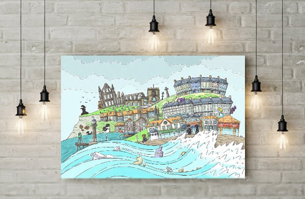 Washed up in Whitby Art Print Writers Poets and Jet From - Etsy
