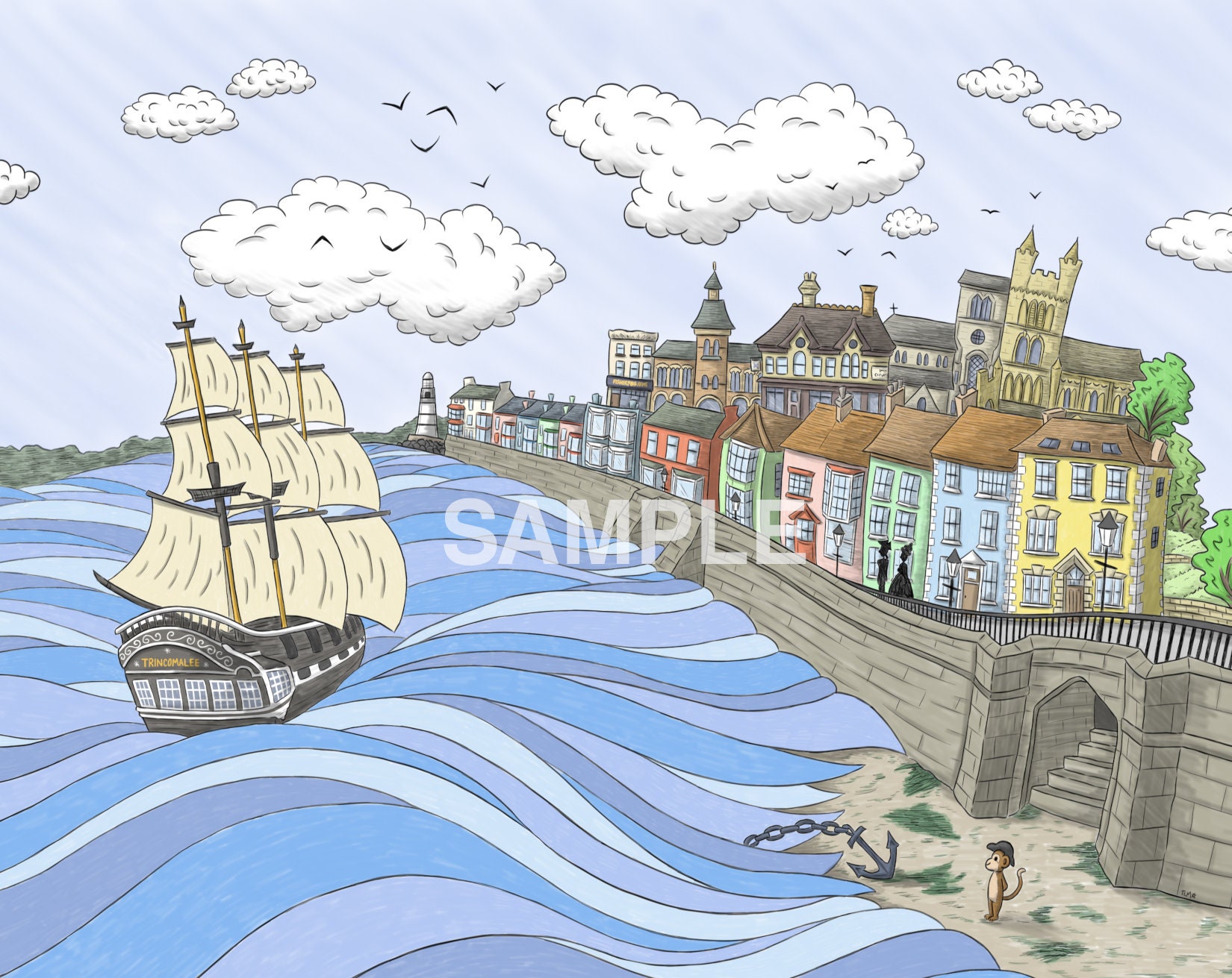 Trio of Art Prints Sights of Seaham Historic Hartlepool - Etsy