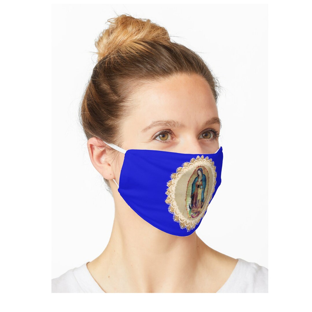 Our Lady of Guadalupe Virgin Mary Zarape Catholic Mask Face Cover 219 ...