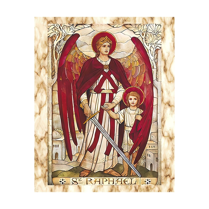 Archangels Michael Gabriel Raphael and Uriel Icon Angel Lot of | Etsy