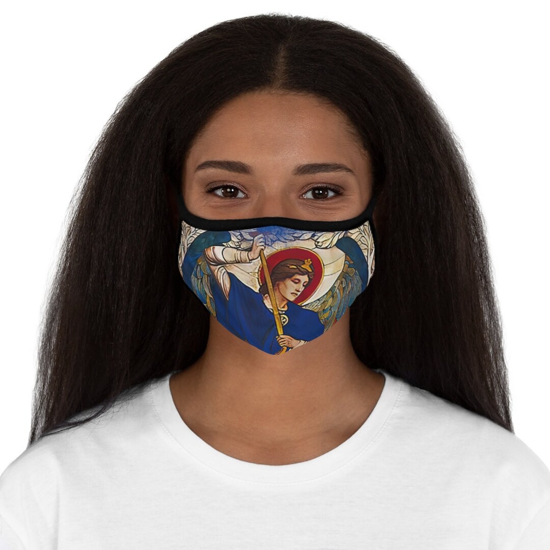 St Michael the Archangel Angel Saint Fitted Polyester Face Mask - Etsy