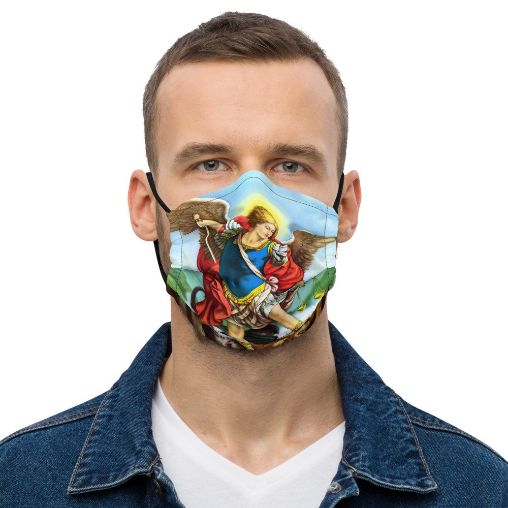 St Michael the Archangel Angel Catholic Premium face mask 1002 | Etsy