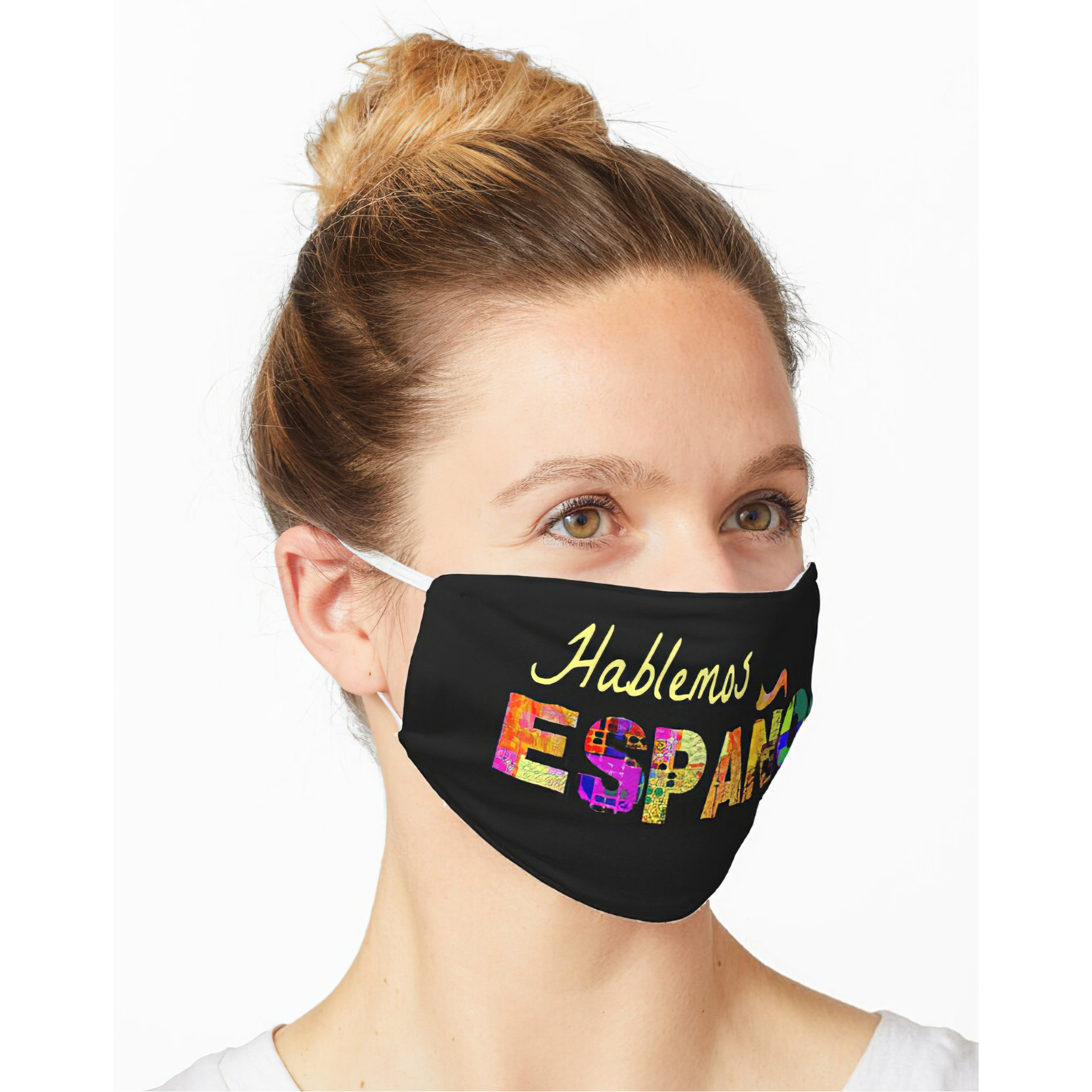 Spanish Teacher Hablemos Espanol Hispanic Culture & Food Mask | Etsy