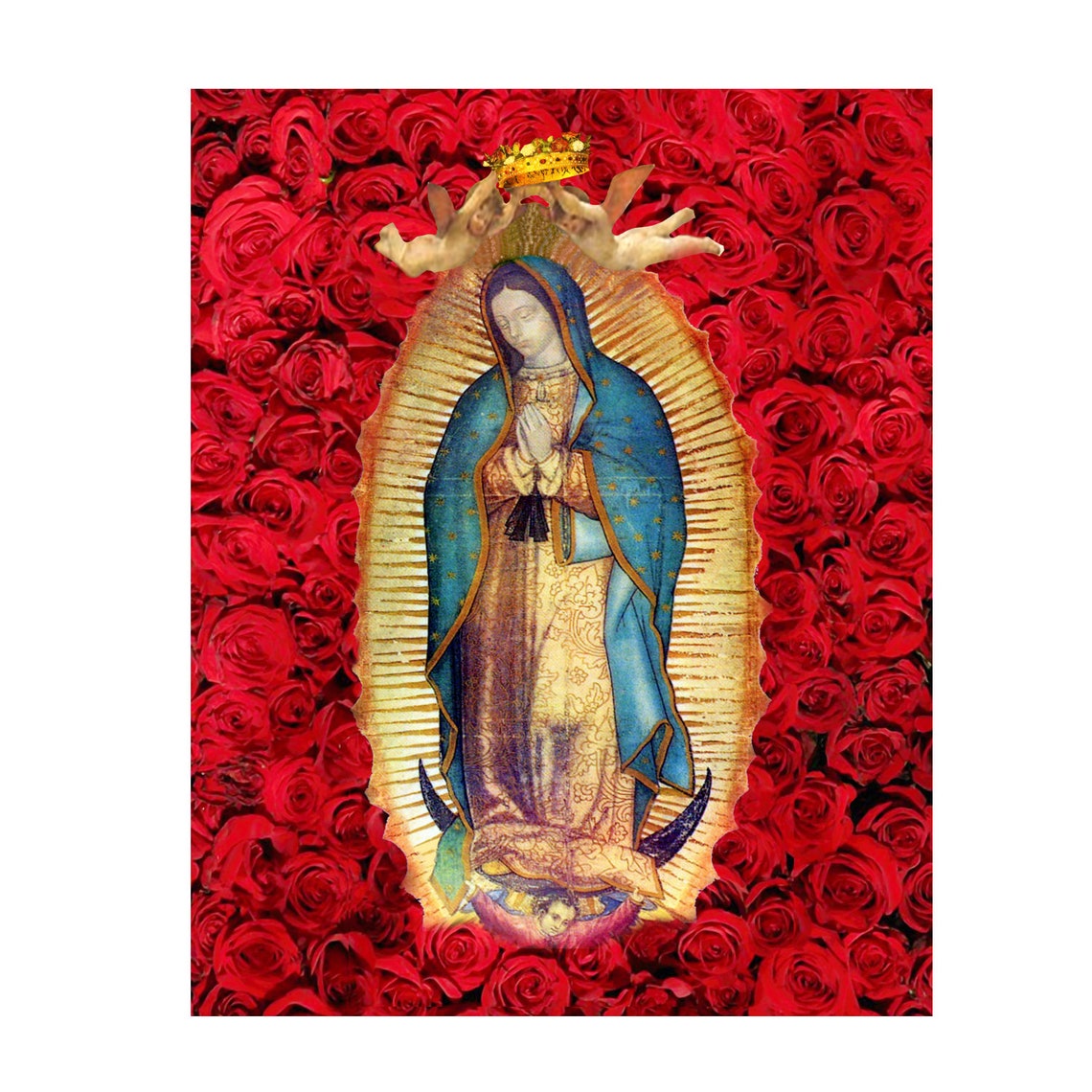 Our Lady of Guadalupe Tilma Virgen De Guadalupe Mexican Virgin Mary ...