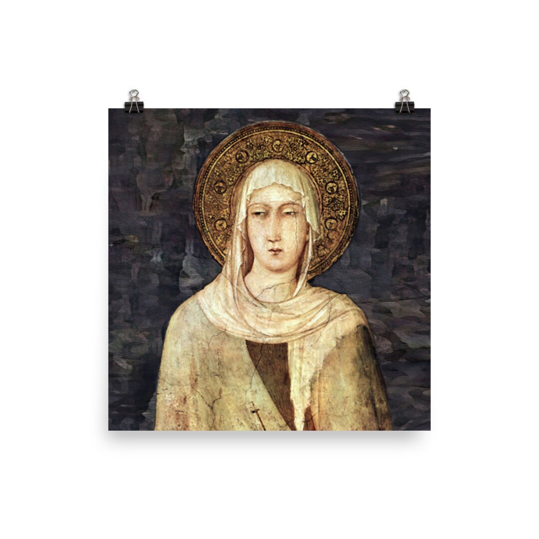 St Clare of Assisi Catholic Saint Poster - Etsy