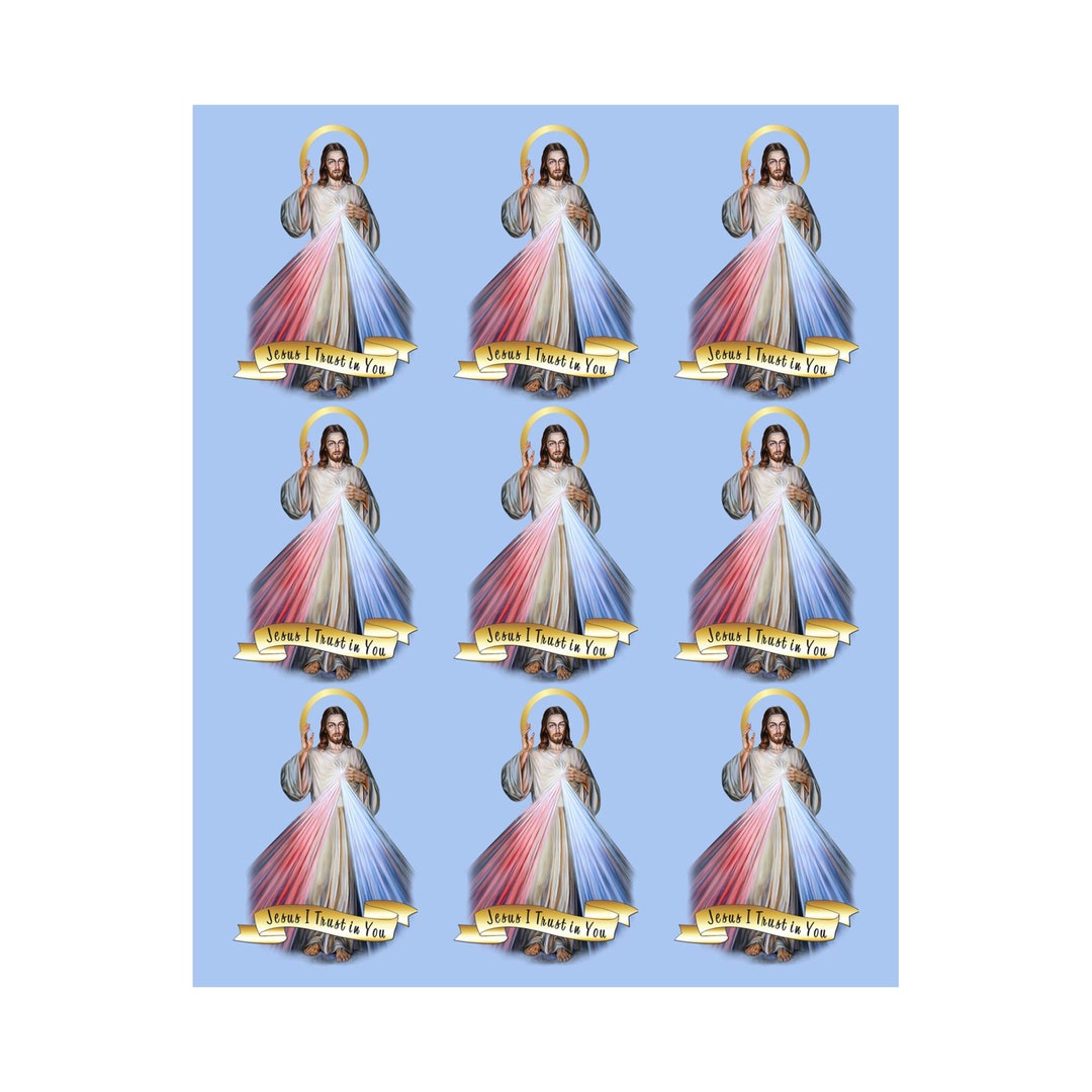 8"x10" DIGITAL DOWNLOAD Print Jesus Divine Mercy Multiple Sheet English ...