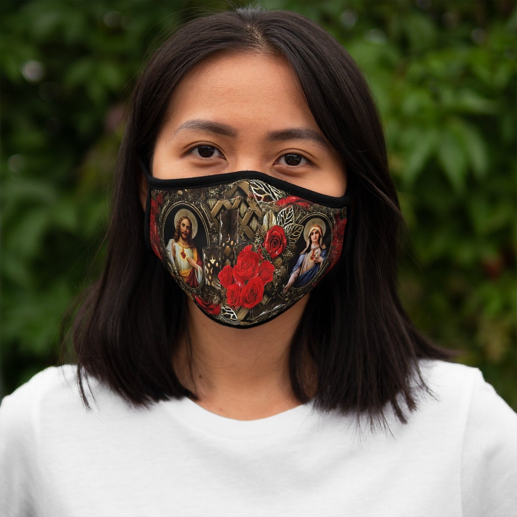 Sacred Heart of Jesus Face Mask | Religious Polyester Mask - Etsy