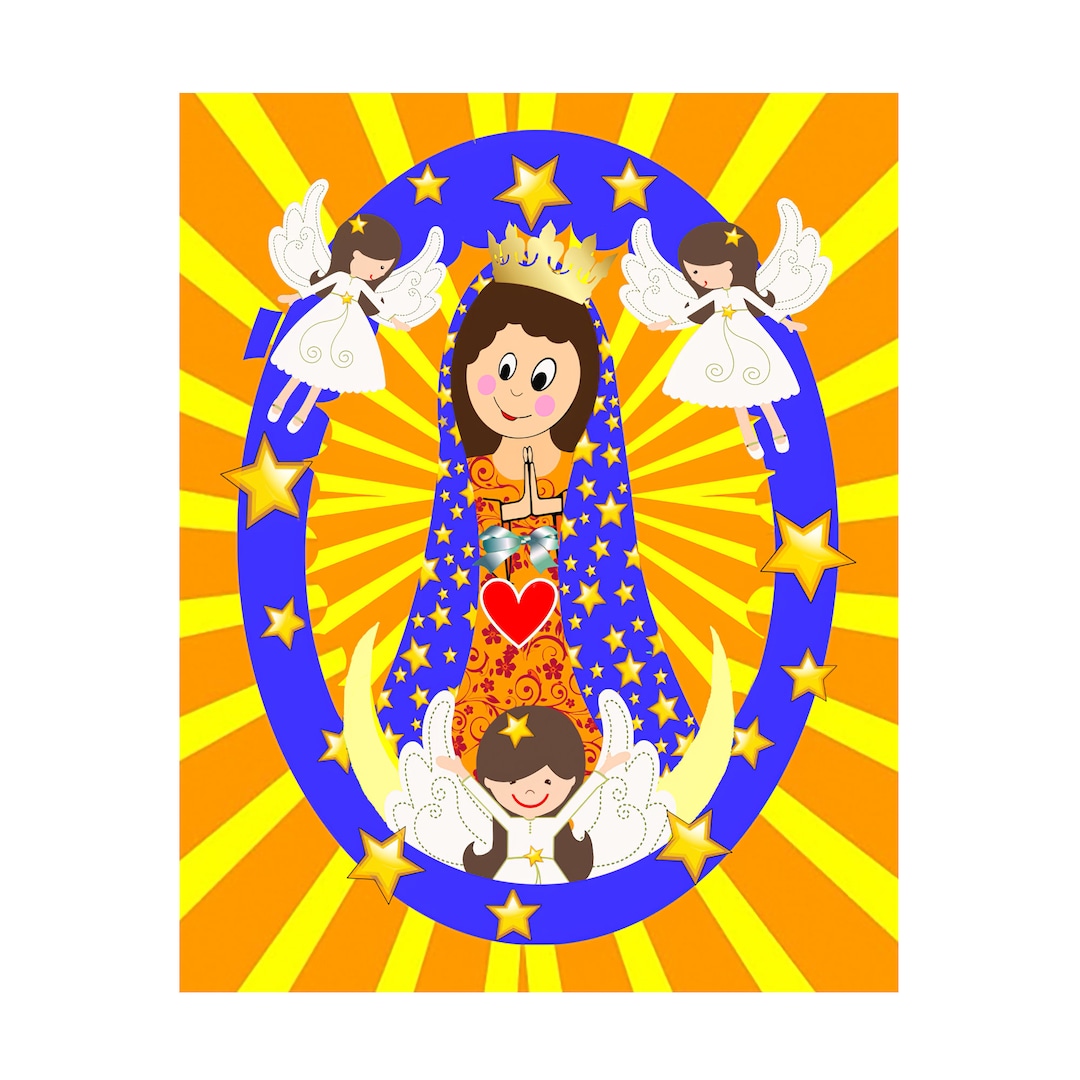 Our Lady of Guadalupe Cartoon Children 210 Print Picture Poster - Etsy