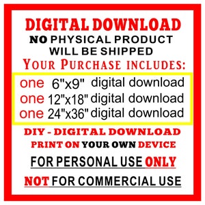 3 DIGITAL Downloads One 6x9 12x18 and - Etsy