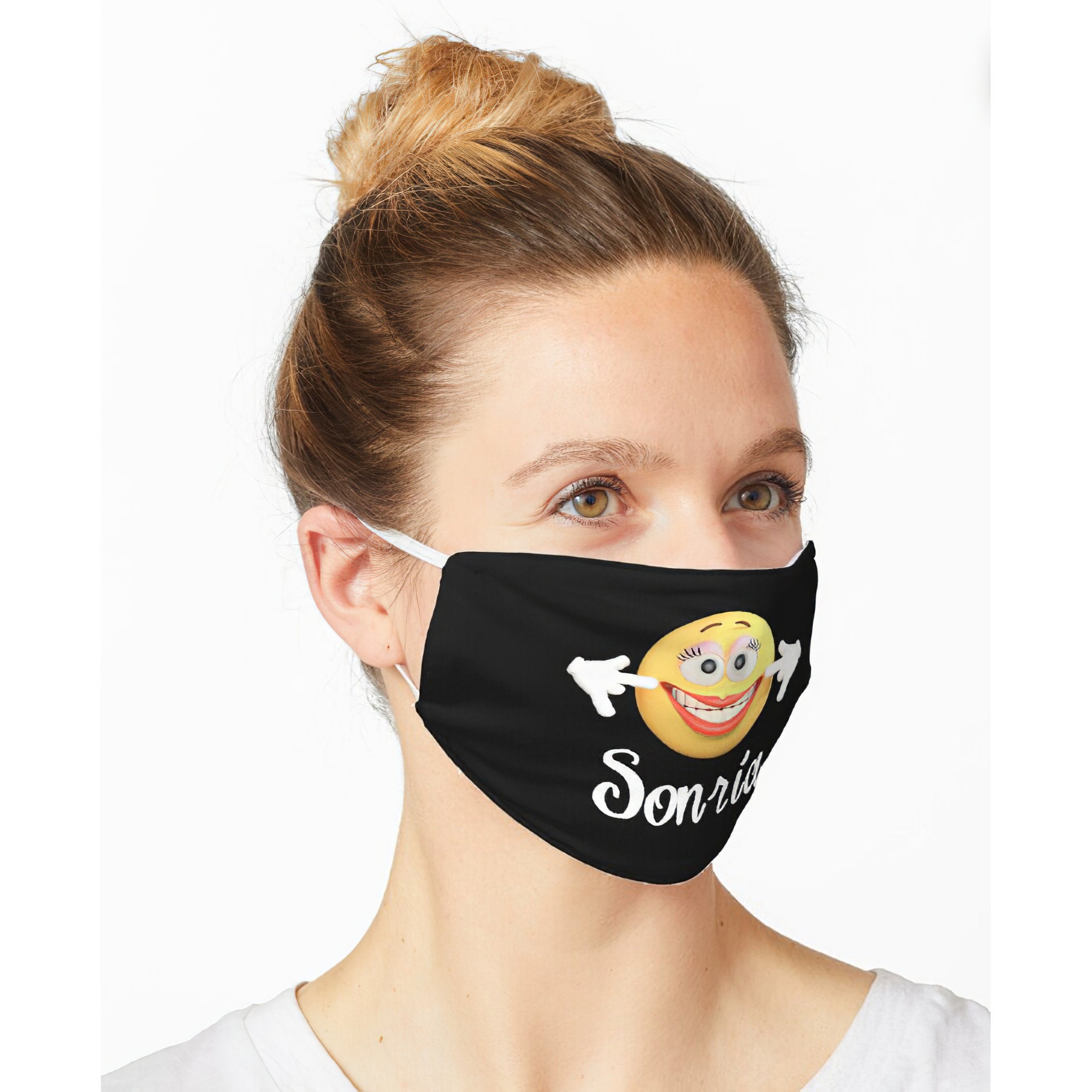 Sonría Smile Emoji Spanish Mask 2020 Face Cover Pattern 209 | Etsy