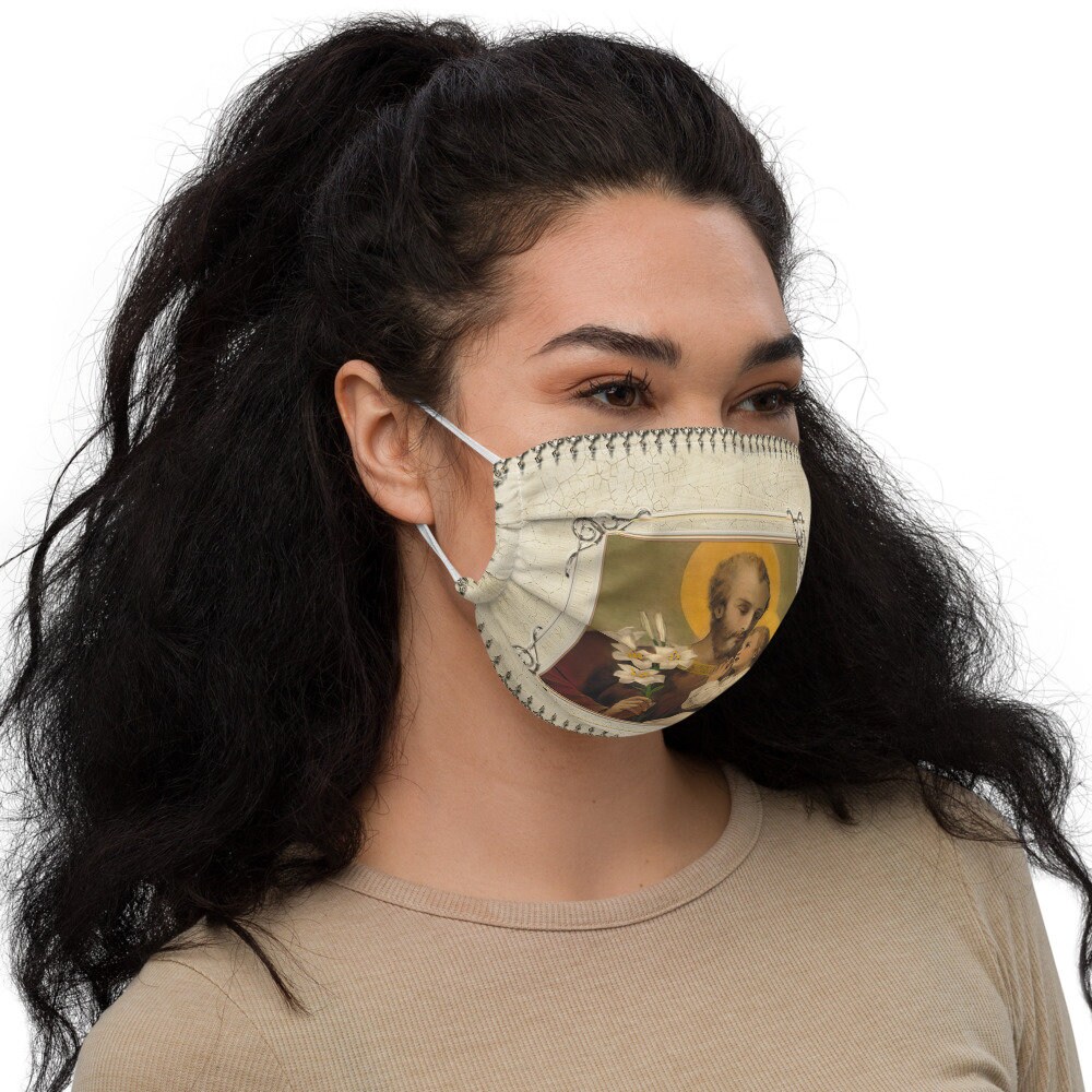 St Joseph and Jesus Catholic Saint Premium Face Mask | Etsy