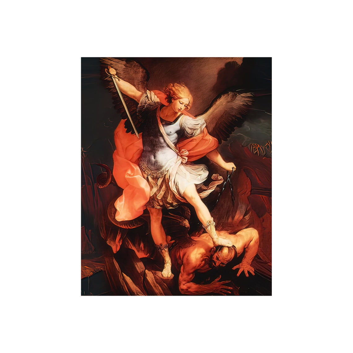 Digital DIY Print St Michael the Archangel Angel Catholic - Etsy
