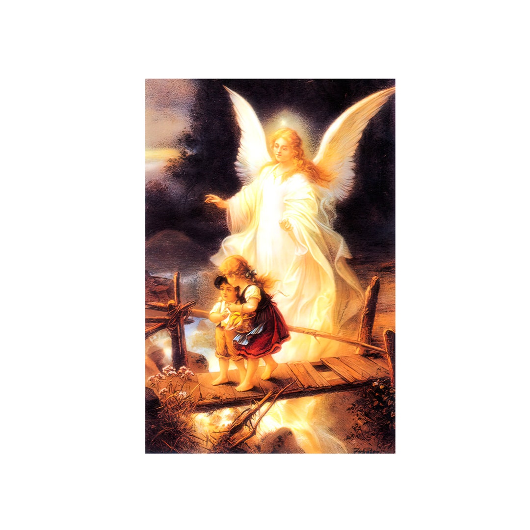 Guardian Angel Vintage Picture Poster - Etsy