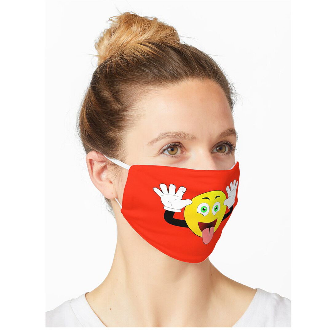 Funny Emoji Face Cover Happy Face 2020 Face Mask Face Cover Pattern 203 ...