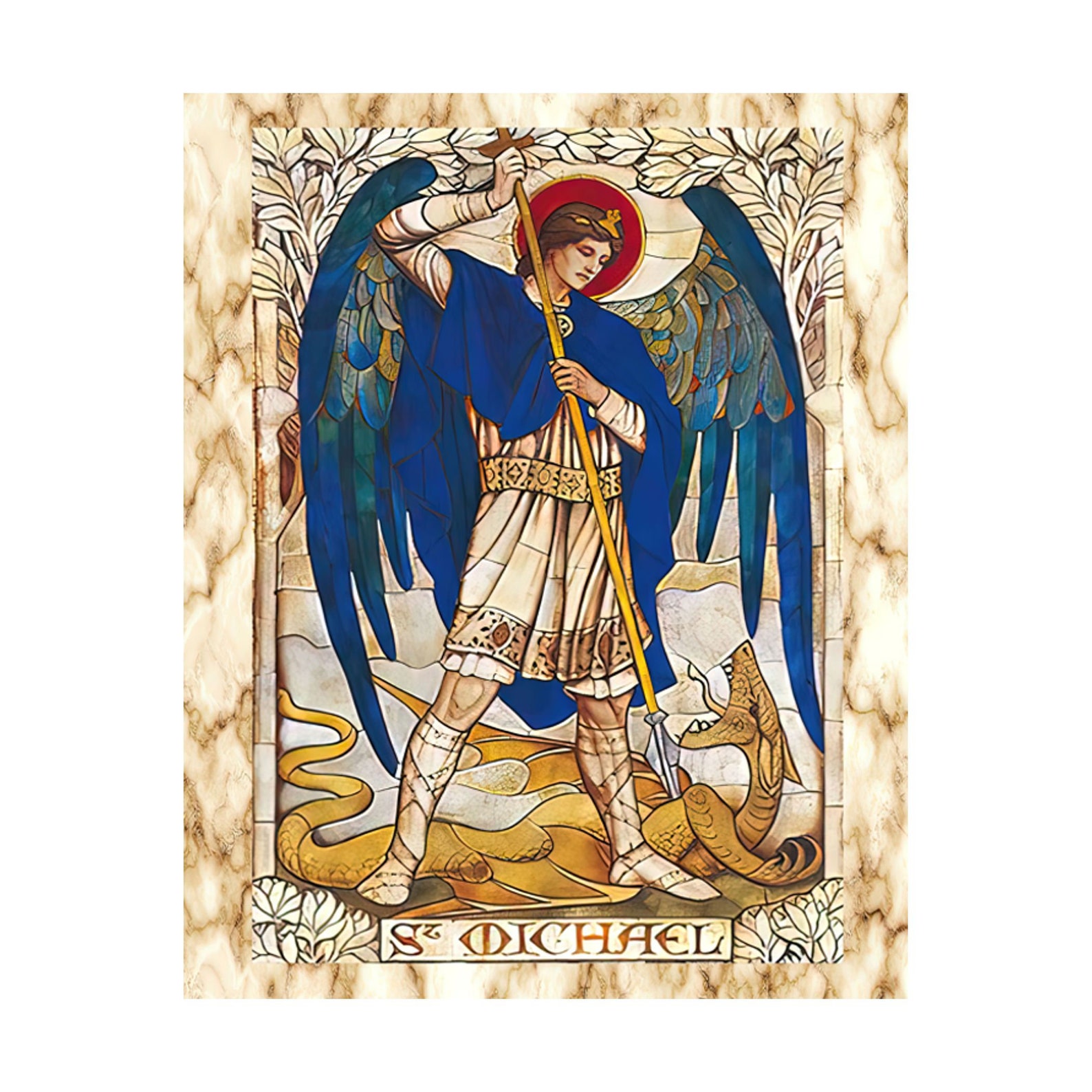 DIY DIGITAL PRINT St Michael Archangel Angel Catholic Saint Print ...