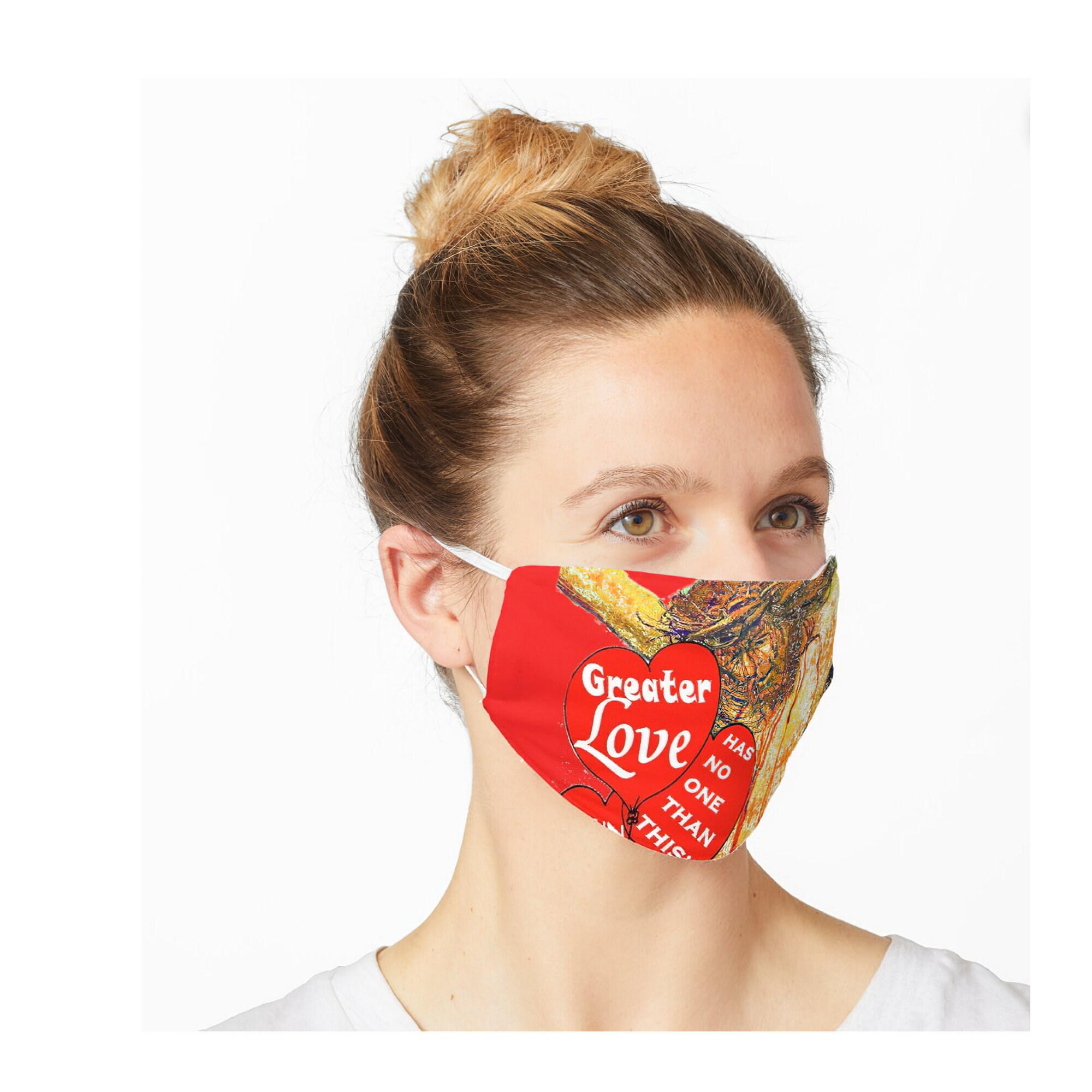 Jesus Christ Greater Love Has No One Christian Mask Face Cover | Etsy