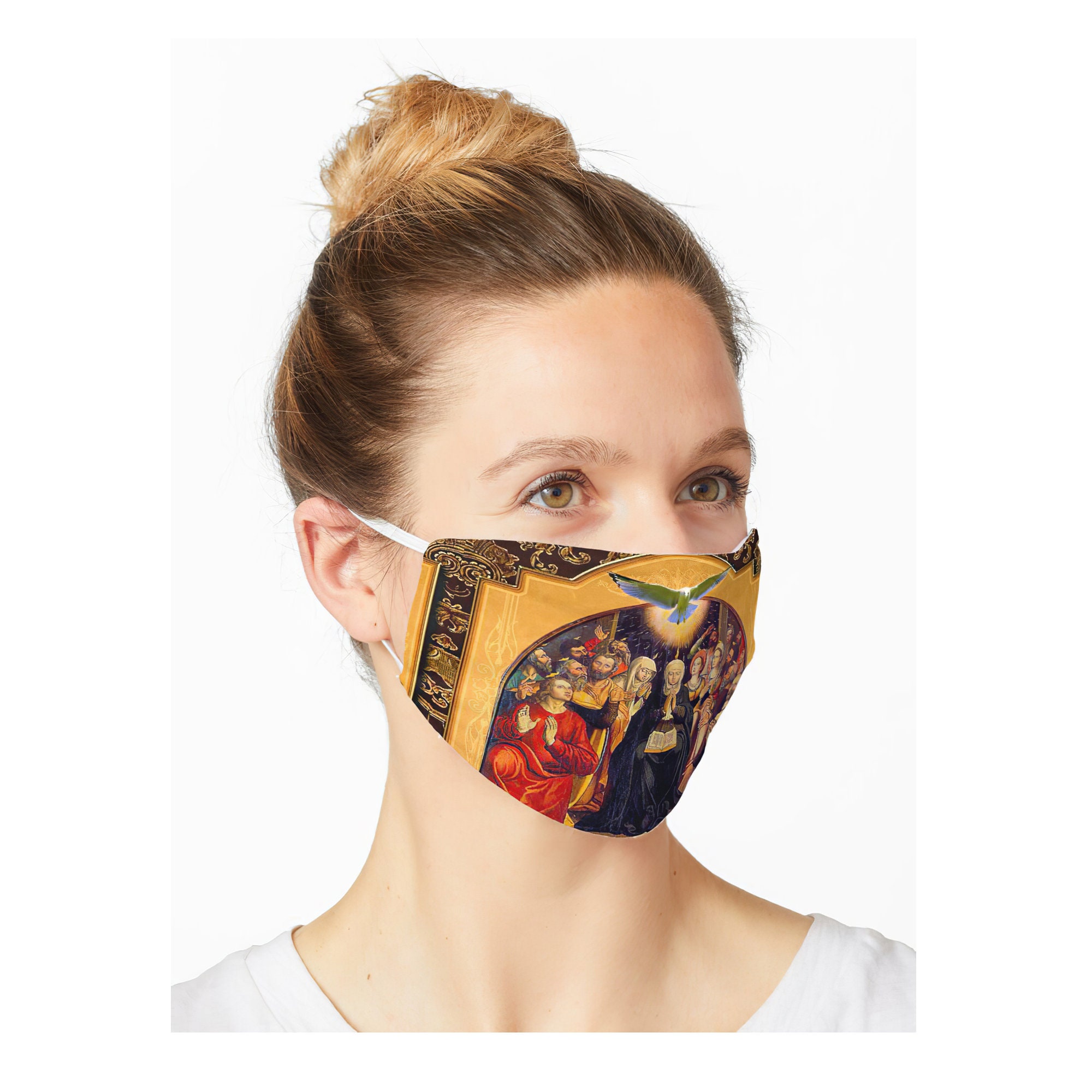Catholic Pentecost Holy Spirit Apostles Saint Virgin Mary Catholic Mask ...