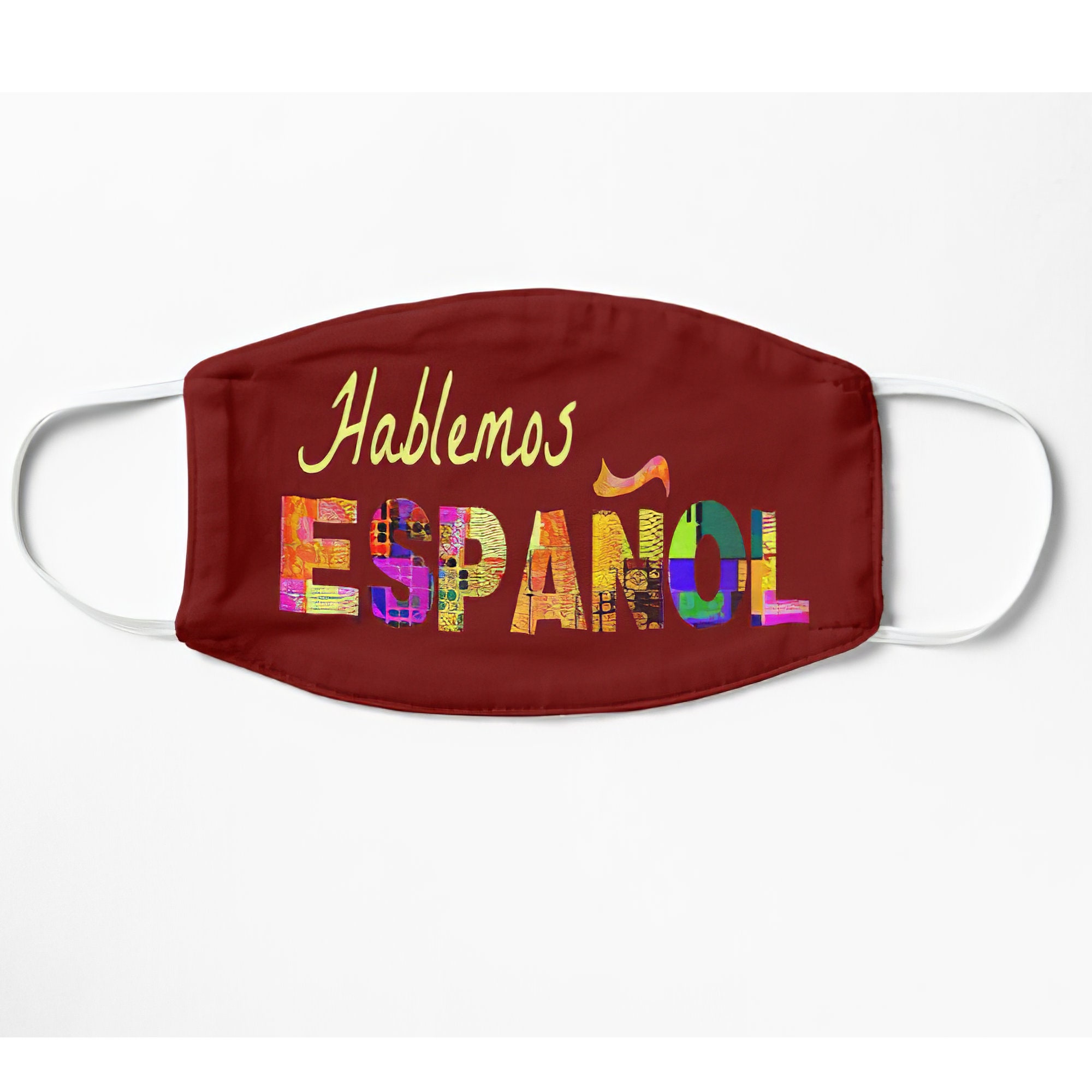 Spanish Teacher Hablemos Espanol Hispanic Culture & Food Mask | Etsy