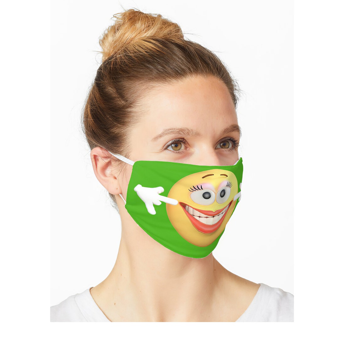 Smile Funny Emoji Happy Face Cover 2020 Mask Face Cover Pattern 205 - Etsy