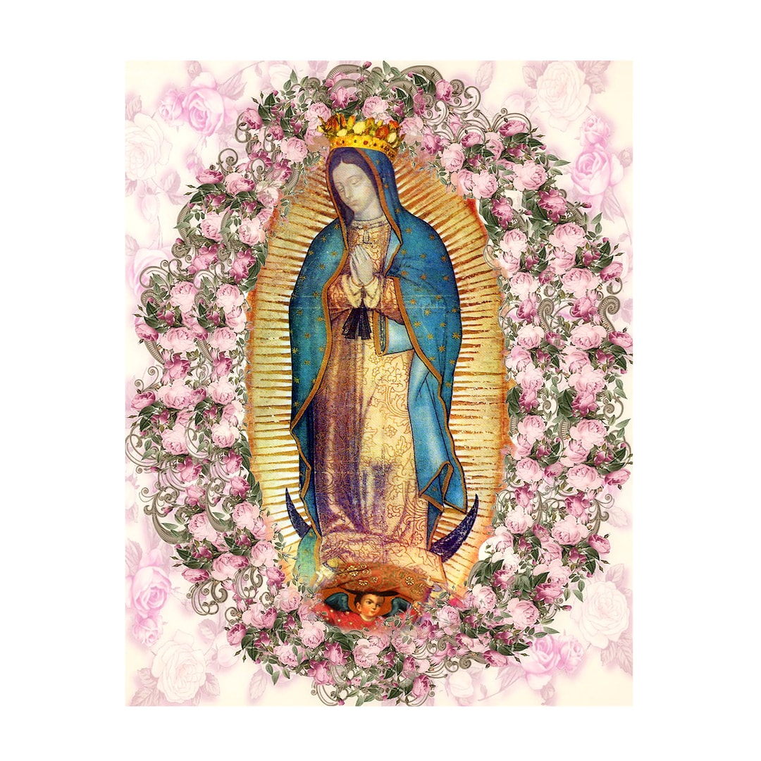 8"x10" DIY DIGITAL DOWNLOAD Our Lady of Guadalupe Virgin Mary Printable ...
