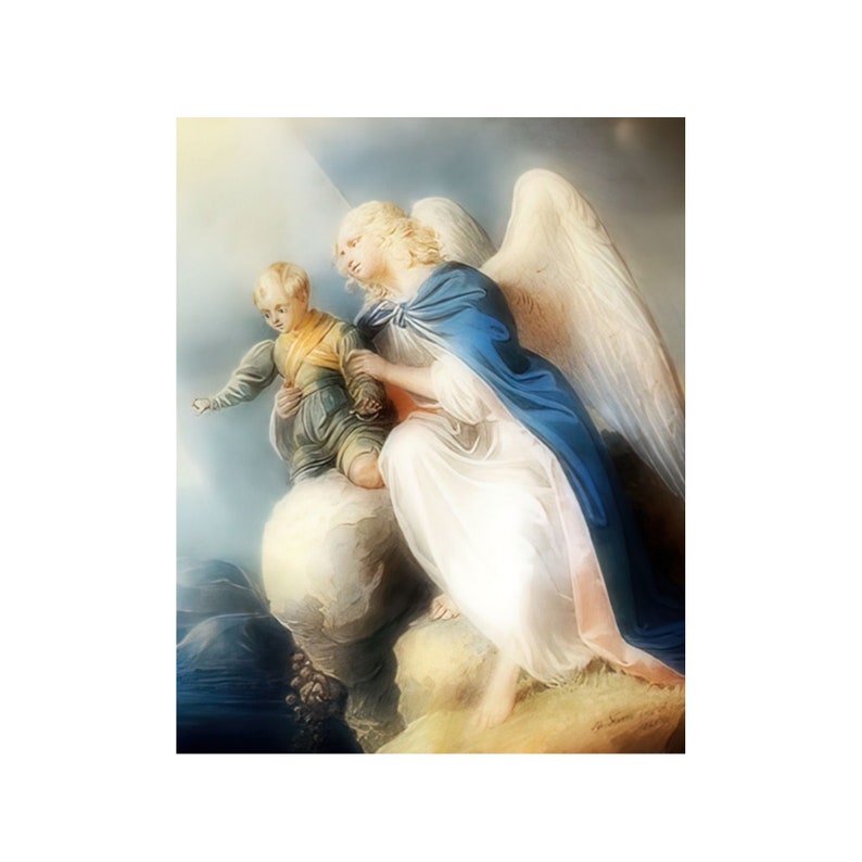 Guardian Angel Vintage Picture Poster - Etsy