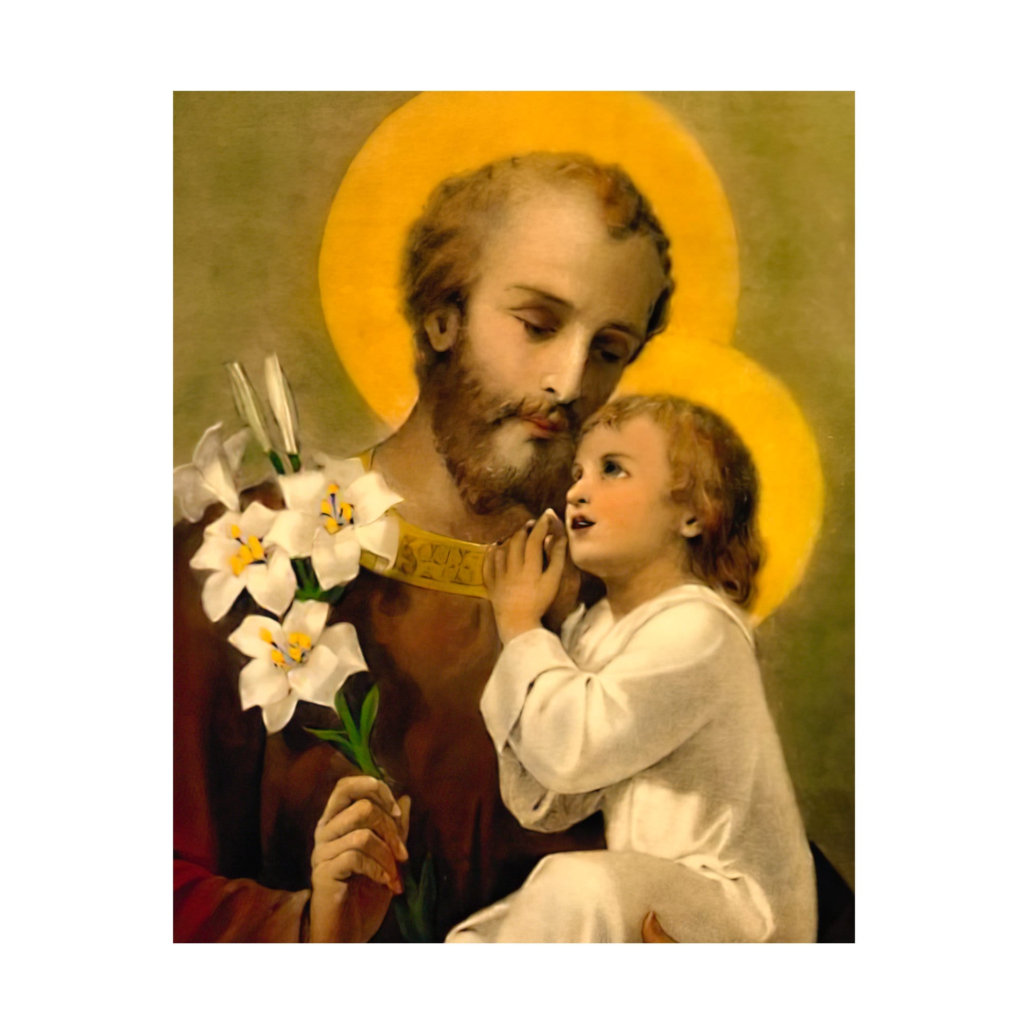 St Joseph and Child Jesus Catholic Print Picture Poster 203 | Etsy