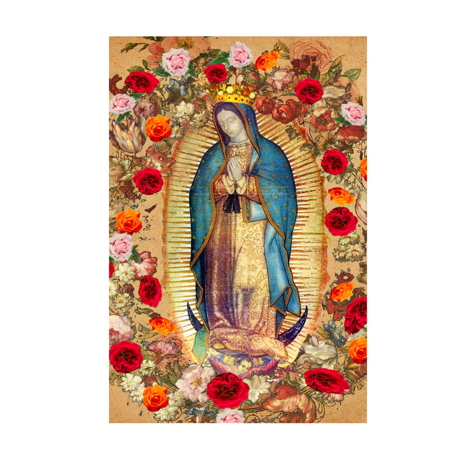 Our Lady of Guadalupe Roses 206 Tilma Replica Print Picture | Etsy
