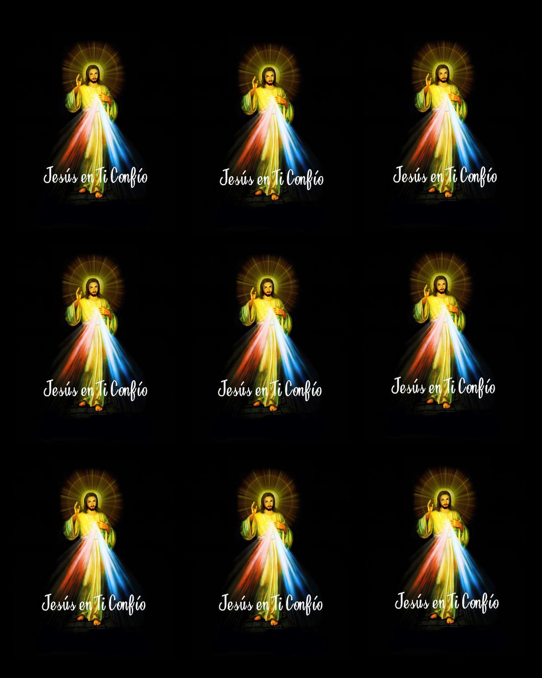 8"x10" Digital DIY Print Spanish Jesus Divina Misericordia Printable ...