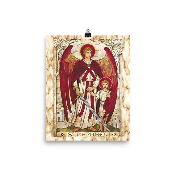 St Raphael Archangel Angel Catholic Saint Poster | Etsy