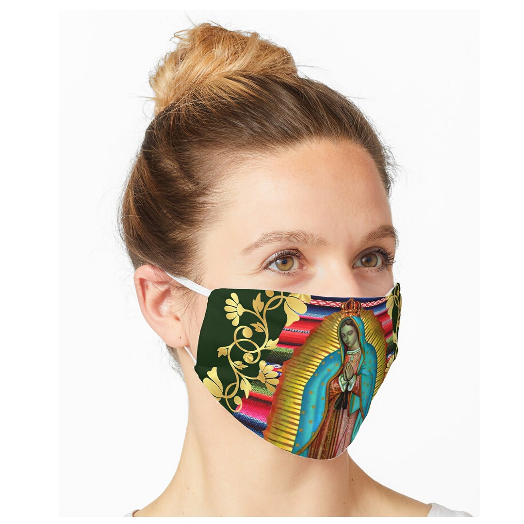 Our Lady of Guadalupe Virgin Mary Zarape Catholic Mask Face Cover 210 ...