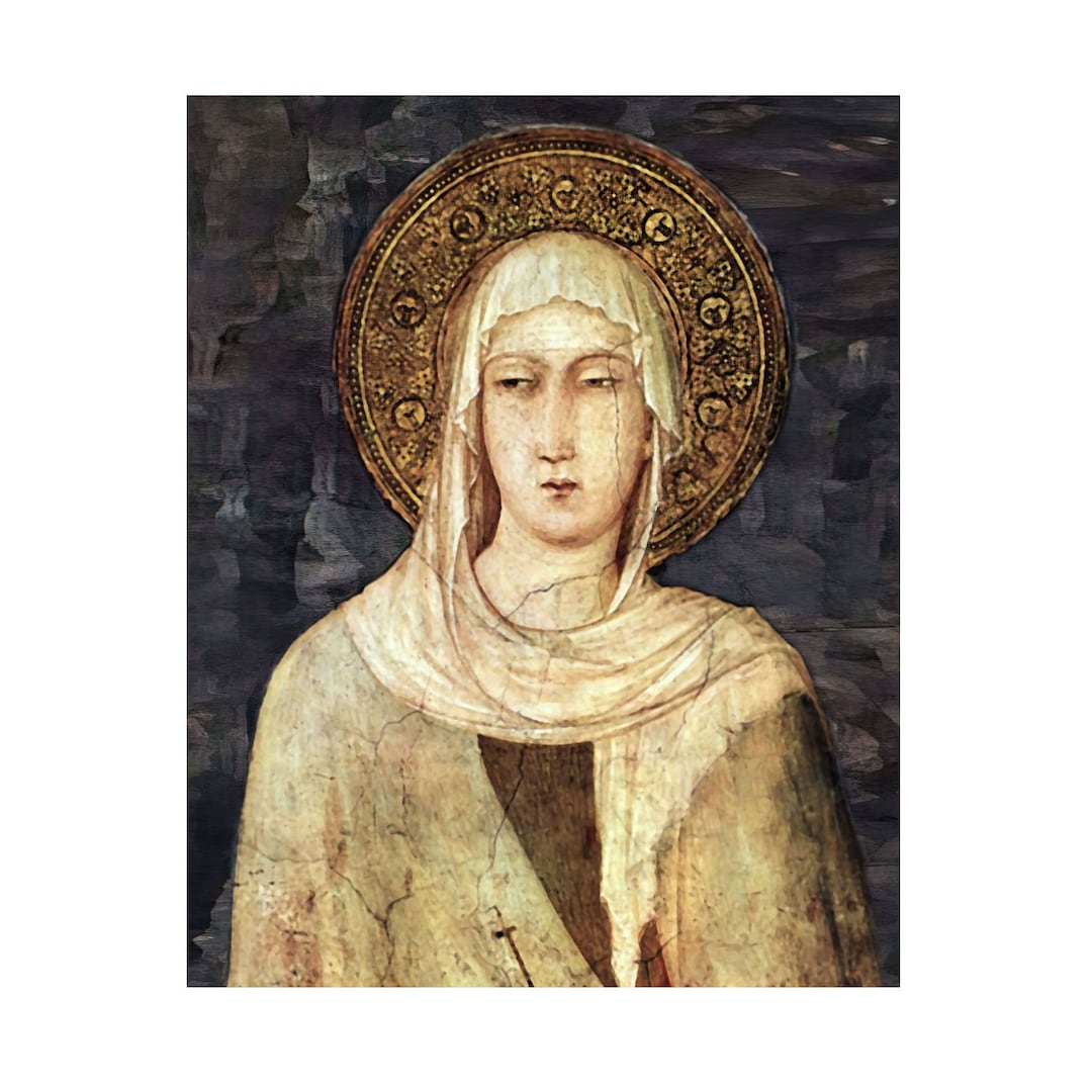 8"x10" DIY DIGITAL DOWNLOAD St Clare of Assisi Catholic Saint Images ...