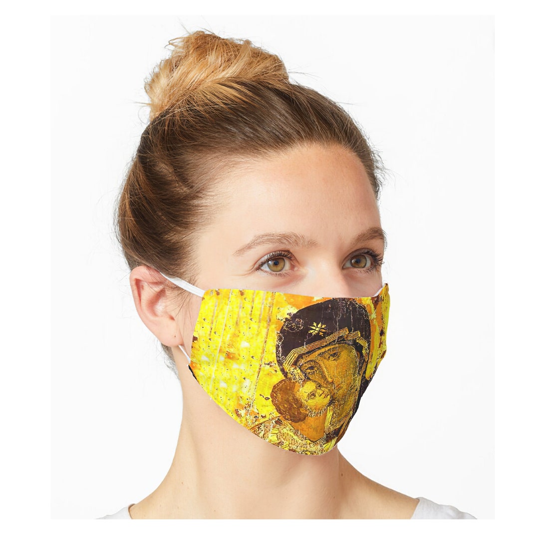 Our Lady Virgin Mary Icon 3 Vladimir Catholic Mask Face Cover 228 - Etsy