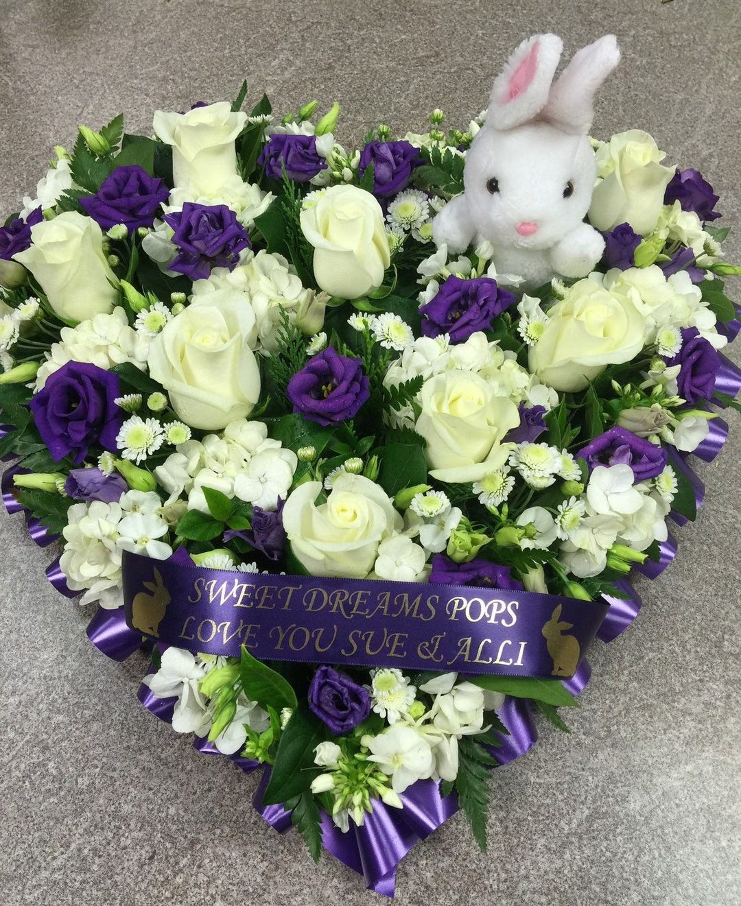PERSONALISED FUNERAL RIBBON 38mm X 1 Metre Wreath Flowers Memorial ...