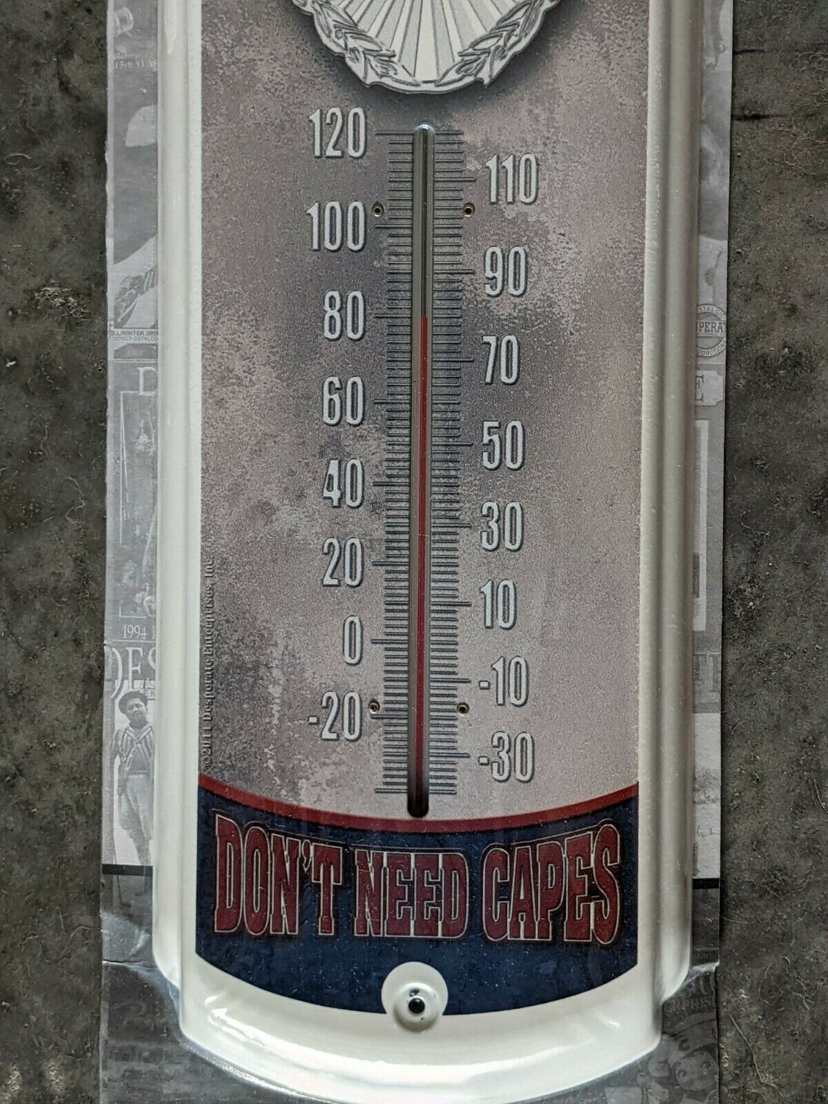 Thermometer 17" Police Badge ~ Real Heroes Don't Need Capes Vintage ...
