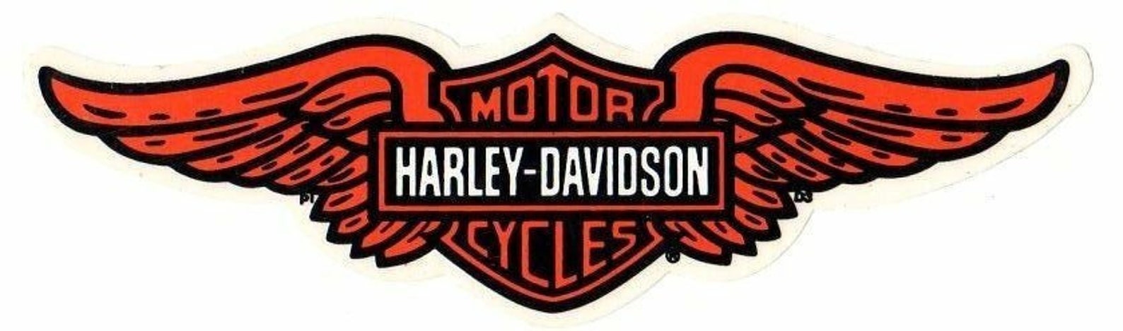 Harley Davidson 8-3/8" INSIDE WINDOW ~ Vintage 1990's Genuine Licensed ...