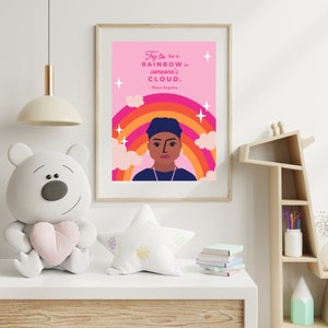 Maya Angelou Quote Wall Art Black History Month Poster Classroom Wall ...