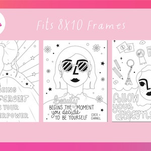 Printable Girl Power Coloring Book | Inspirational Quotes | Digital ...