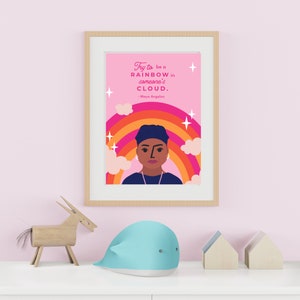 Maya Angelou Quote Wall Art Black History Month Poster Classroom Wall ...