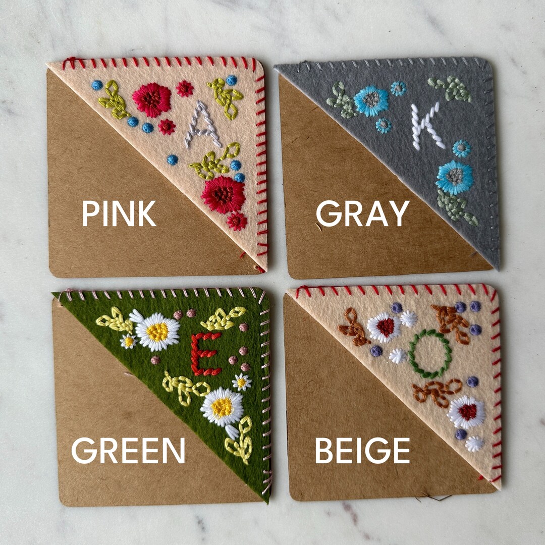 Personalized Girl Bookmark Hand Made Book Marks Custom Monogram Gift ...