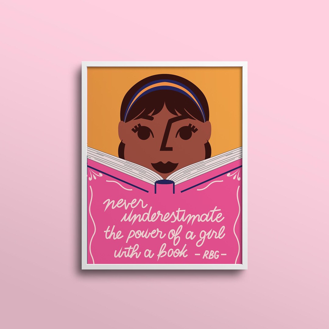 RBG Quote Classroom Poster: Empowering Kids Reading Nook Art (instant ...