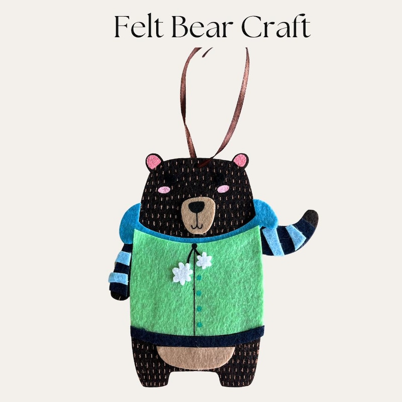 Felt Bear Ornament - Etsy