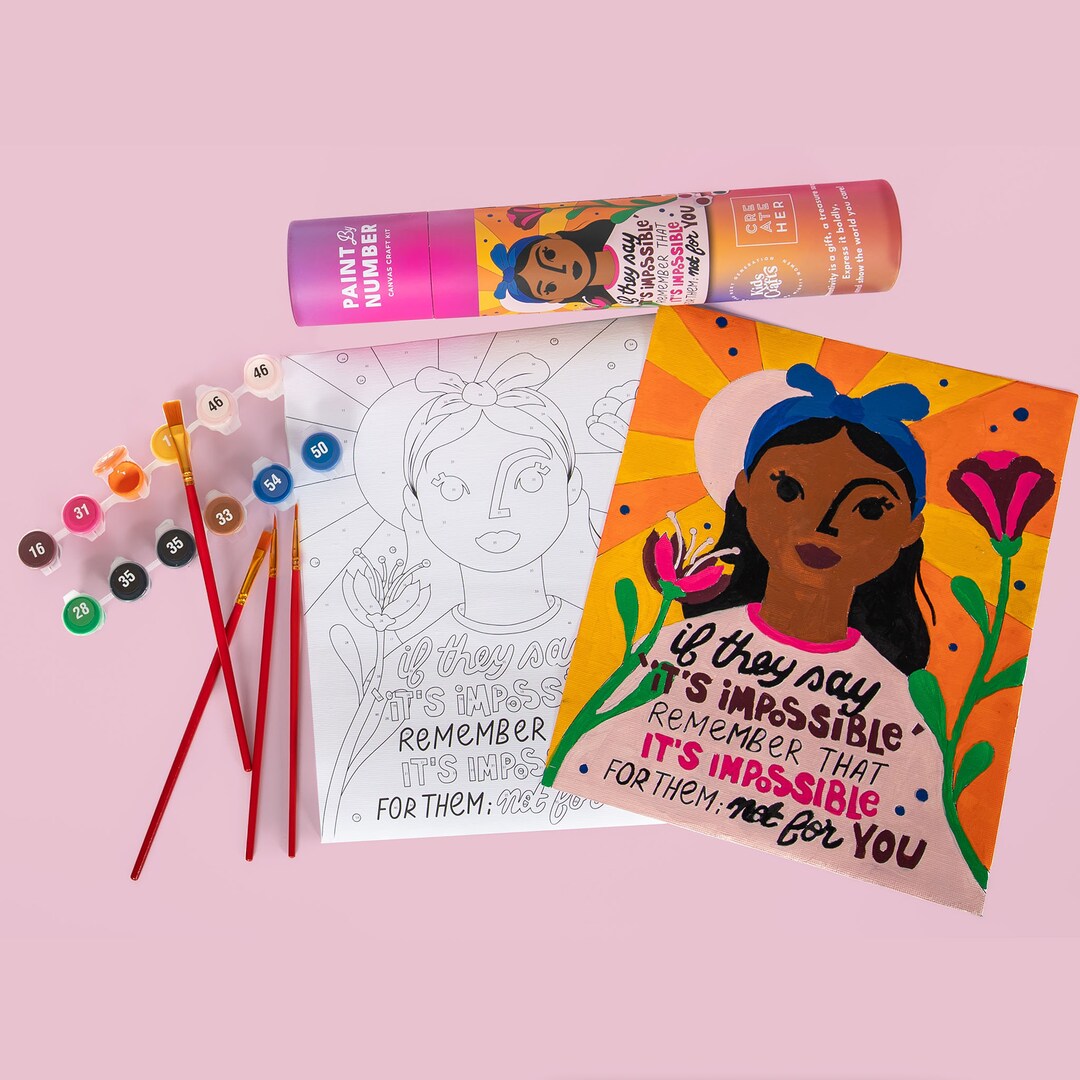 Nothing is Impossible Paint-by-number Kit: DIY Craft for Kids - Etsy