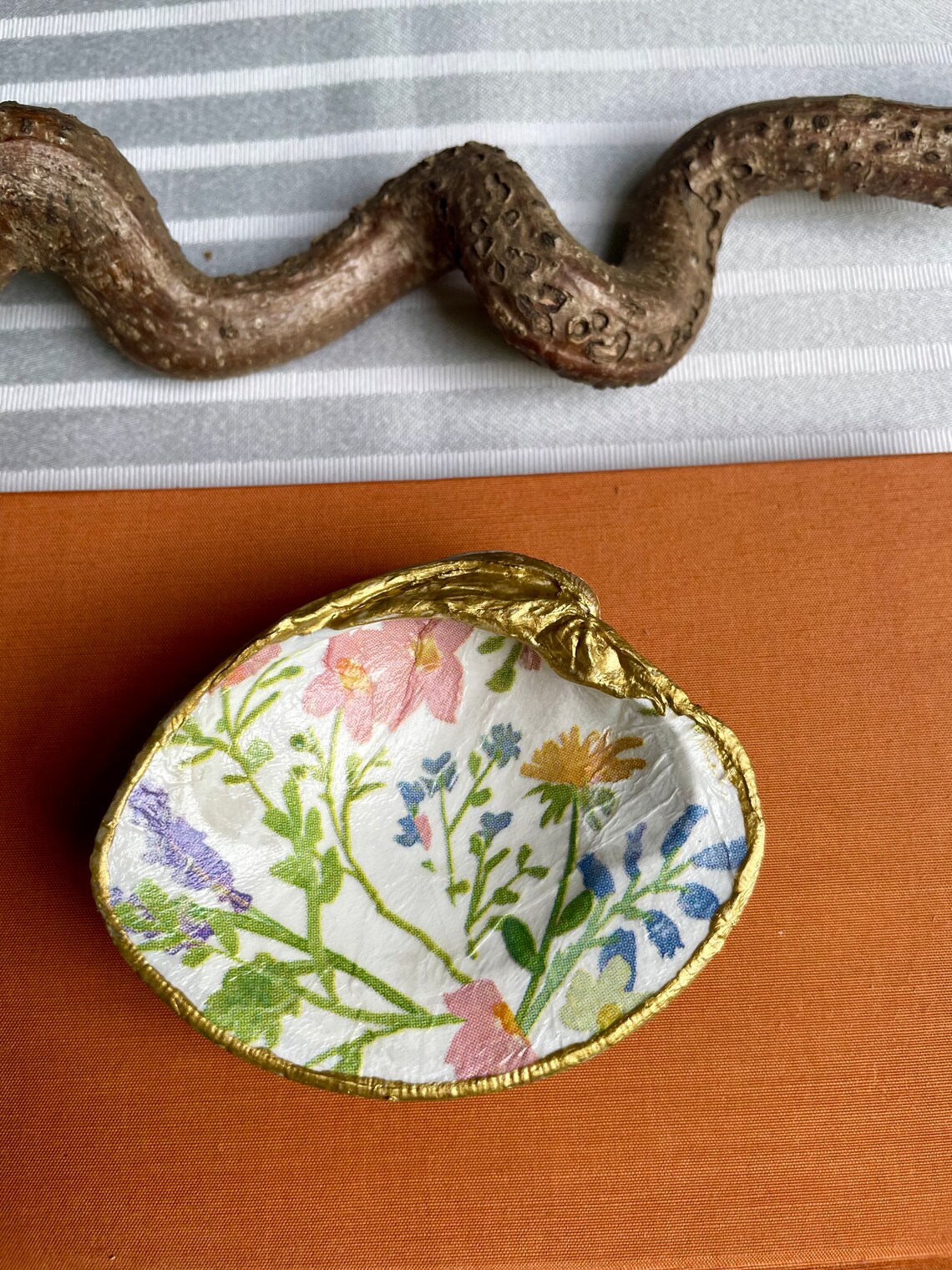 Serena and Lily Inspired Decoupage Shell Trinket Dish - Etsy