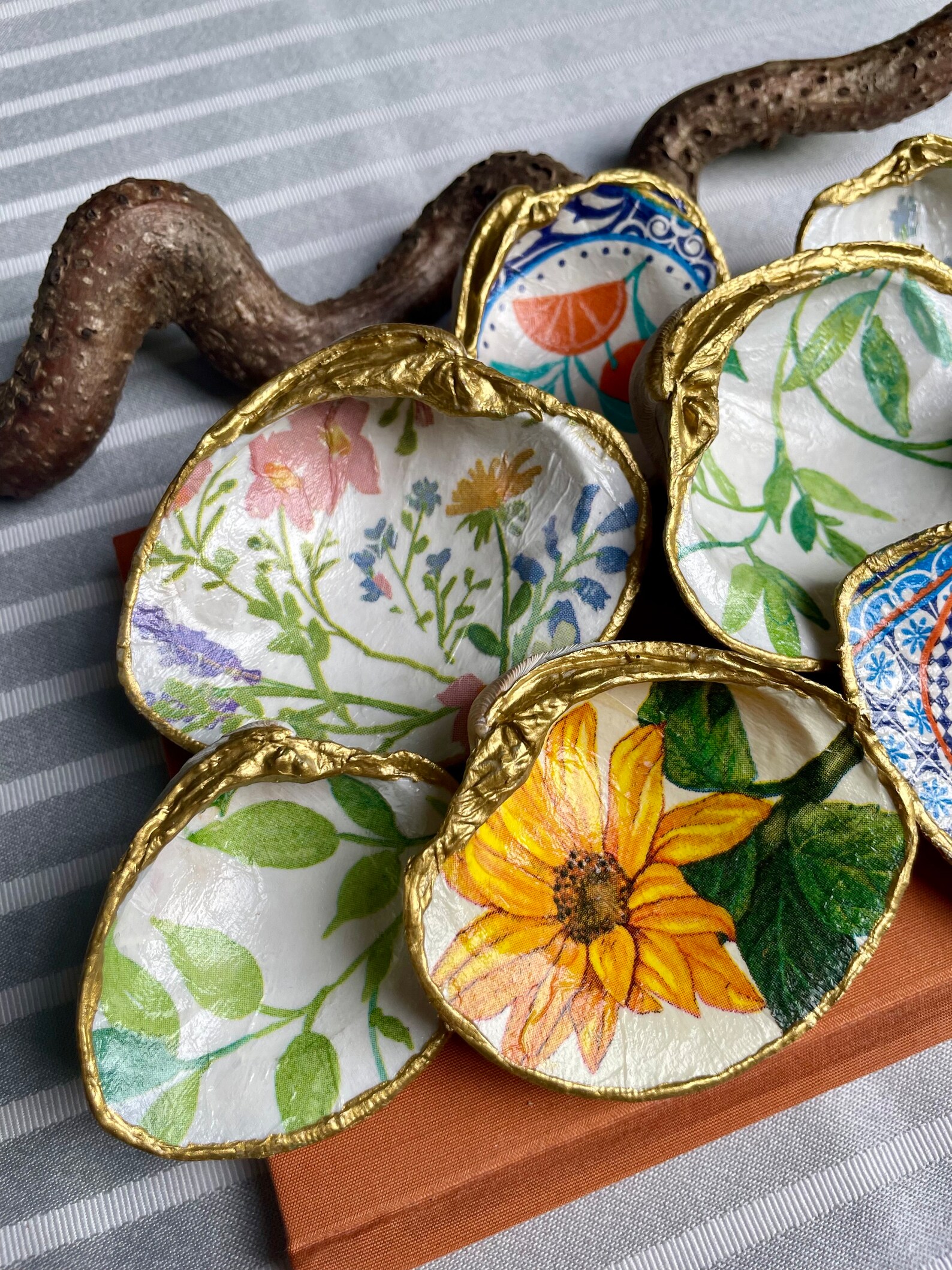 Serena and Lily Inspired Decoupage Shell Trinket Dish - Etsy