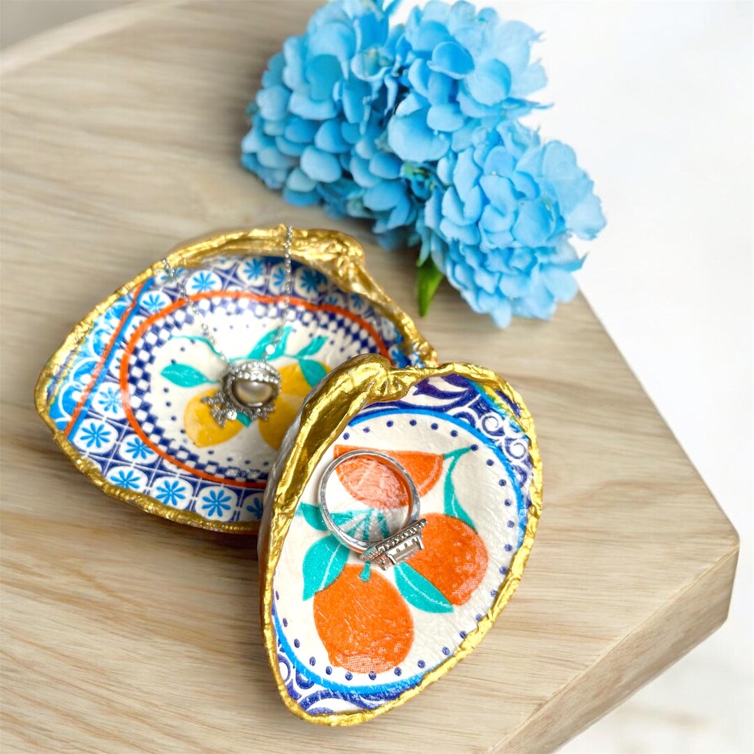 Italian Amalfi Coast Shell Trinket Dish, Italy Capri Ring Dish ...