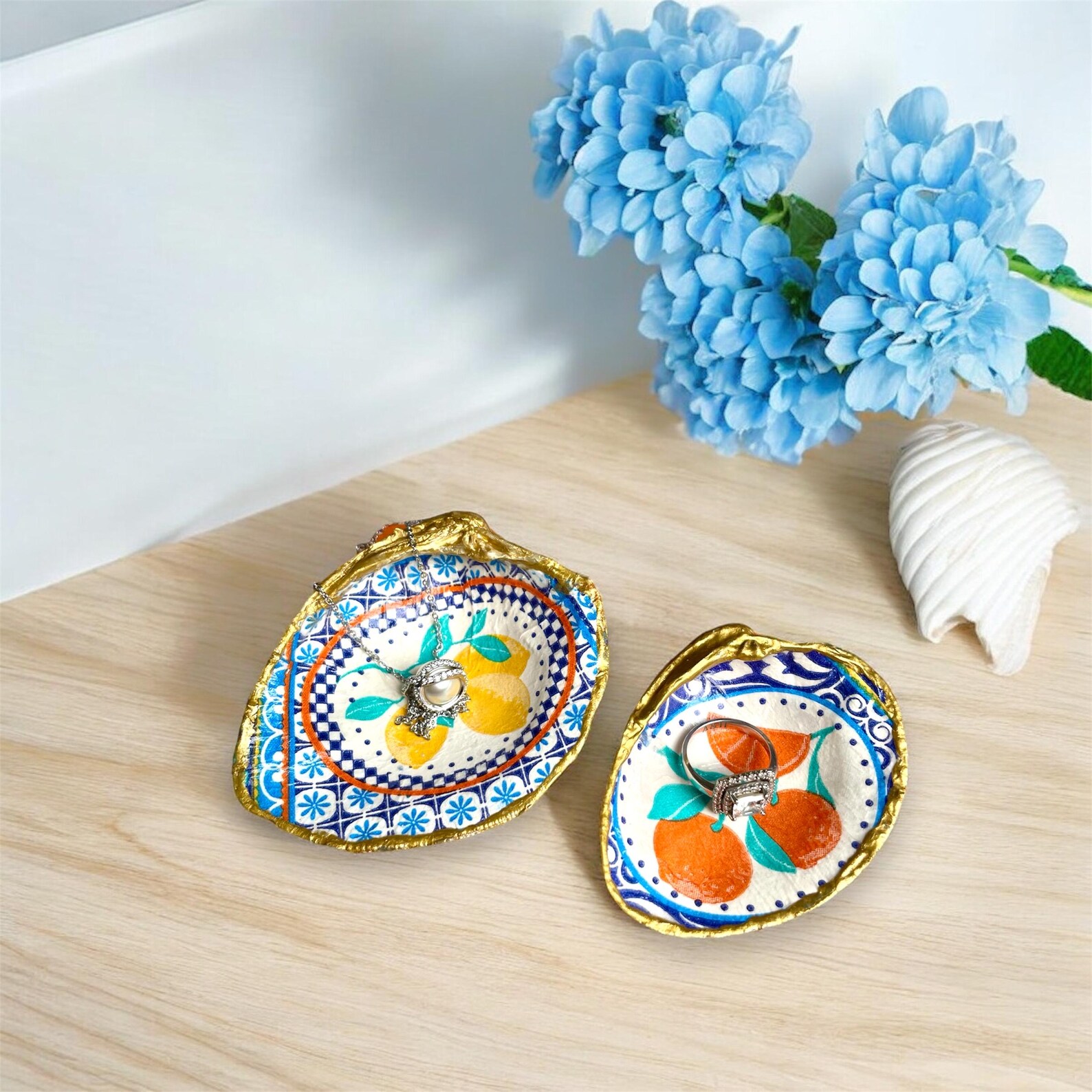 Italian Amalfi Coast Shell Trinket Dish, Italy Capri Ring Dish ...
