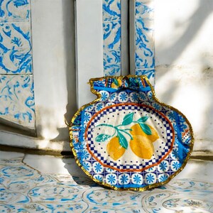 Italian Amalfi Coast Shell Trinket Dish, Italy Capri Ring Dish ...