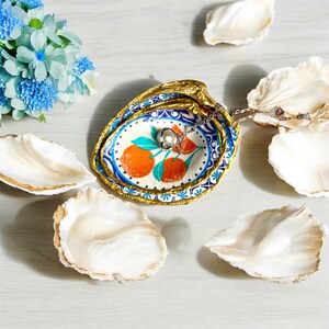 Italian Amalfi Coast Shell Trinket Dish, Italy Capri Ring Dish ...